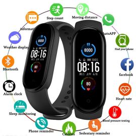 New M5 Band Sport Wristband Blood Pressure Monitor Heart Rate For ...